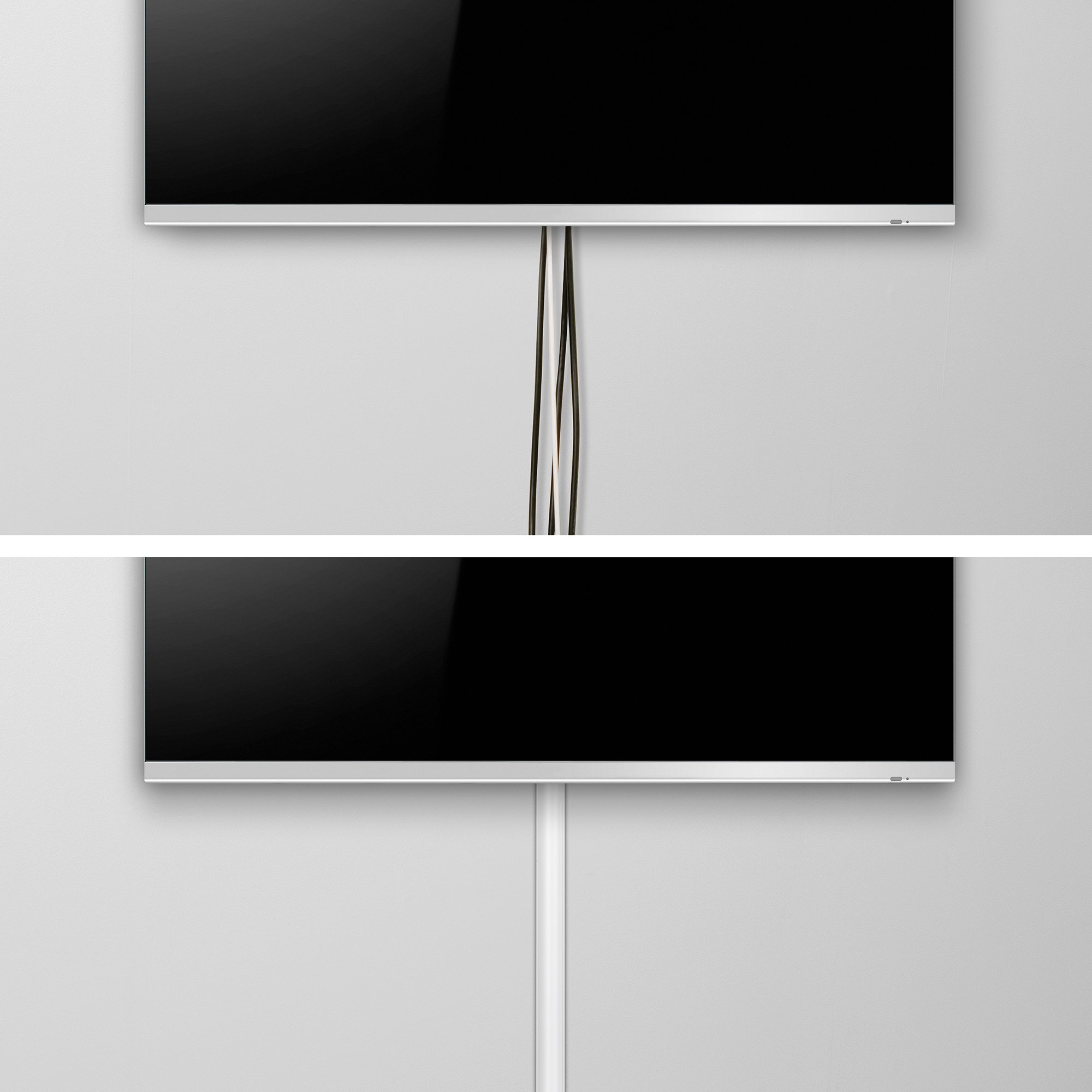 D-Line 2 meter semi circular 30x15mm white trunking - Flynn TV